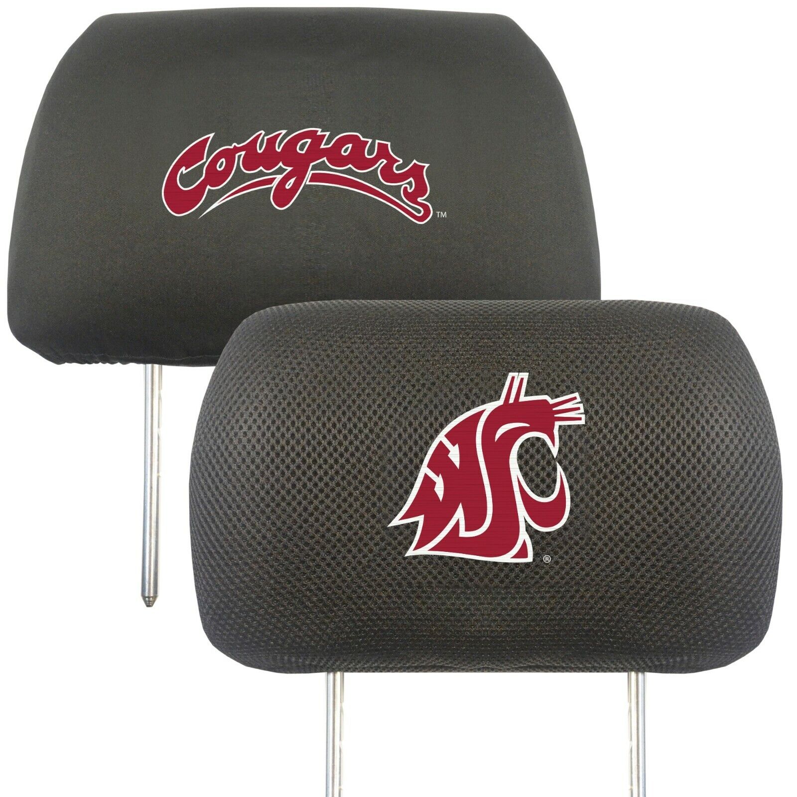 NCAA Washington State Cougars 2-Embroidered Headrest Covers – License ...