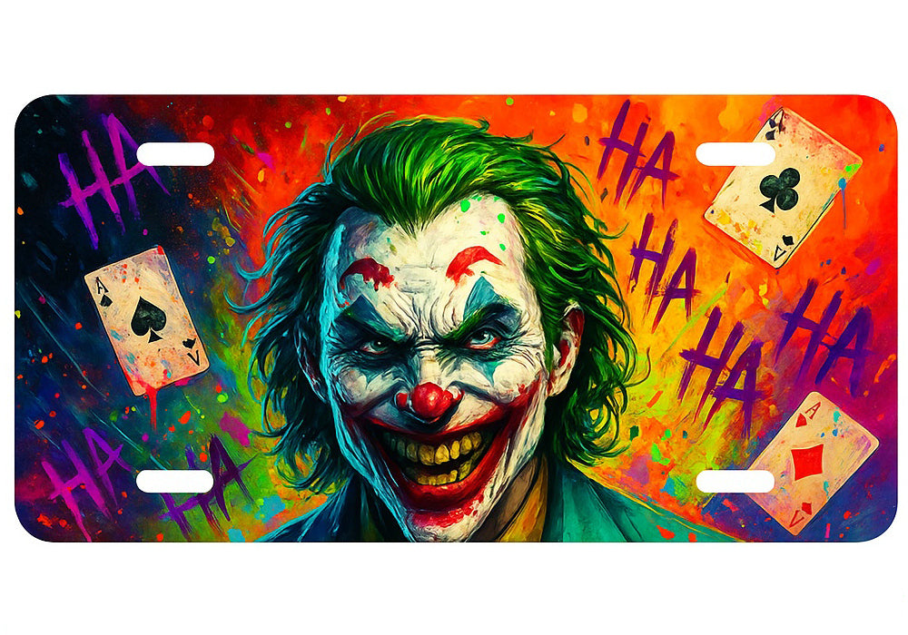 Rainbow Joker License Plate Frame - Colorful Madness | Car Decor