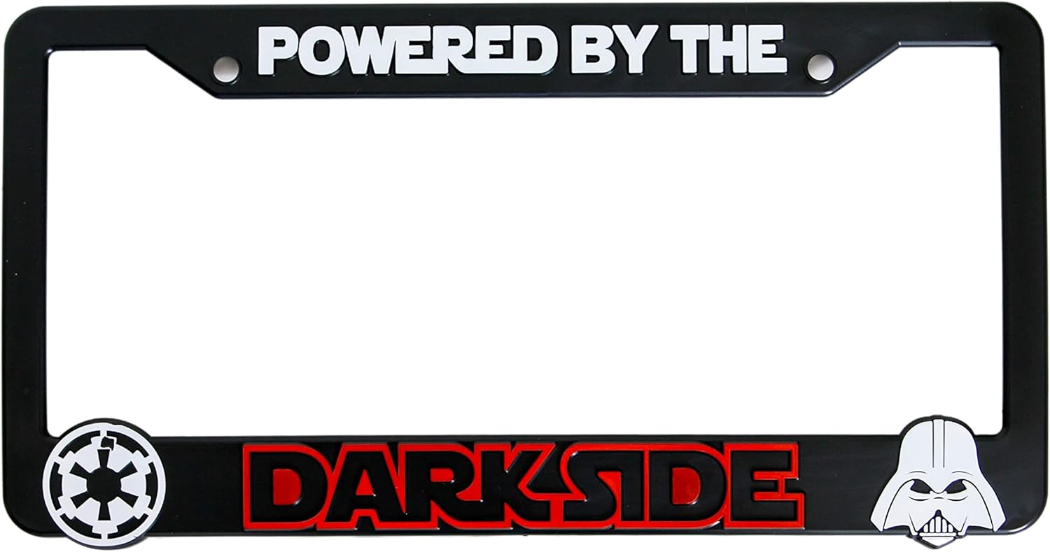 Star Wars "Powered by the Darkside" 3D Raised License Plate Frame
