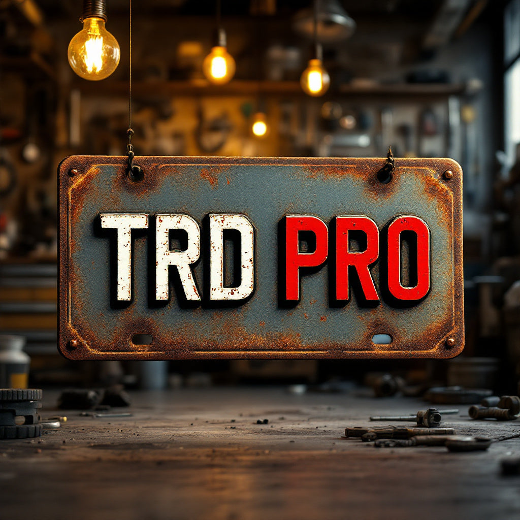 Toyota TRD Pro License Plate - Vintage Metal Sign | Automotive Decor ...