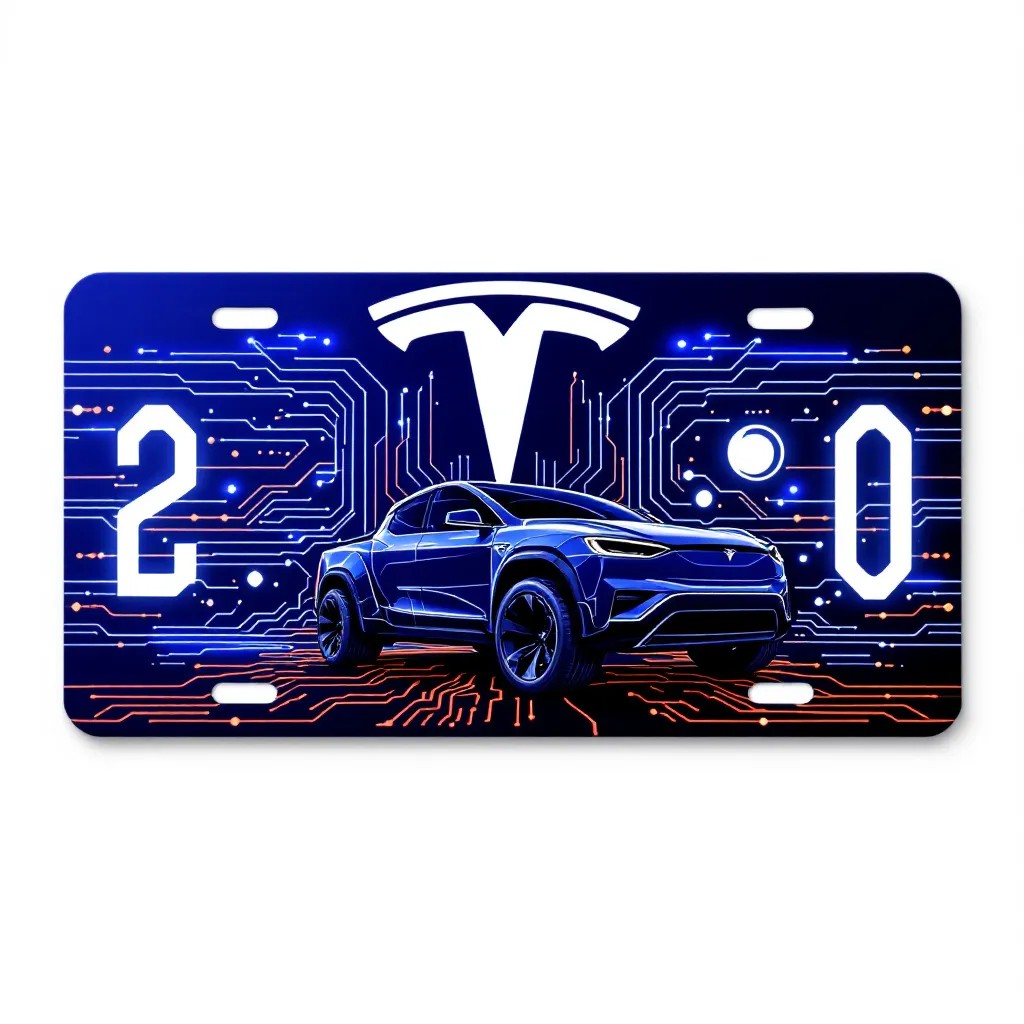Tesla Cybertruck License Plate Mars Edition - Premium Quality – License ...