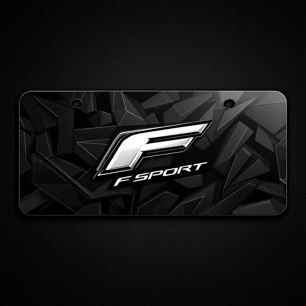 Lexus F-Sport Black License Plate - Premium Automotive Accessory ...