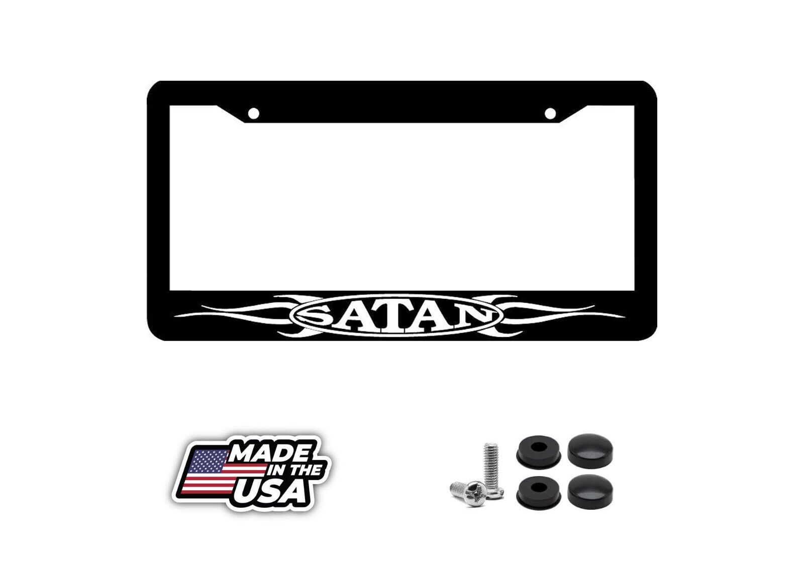 SATAN devil 666 evil License Plate Frame