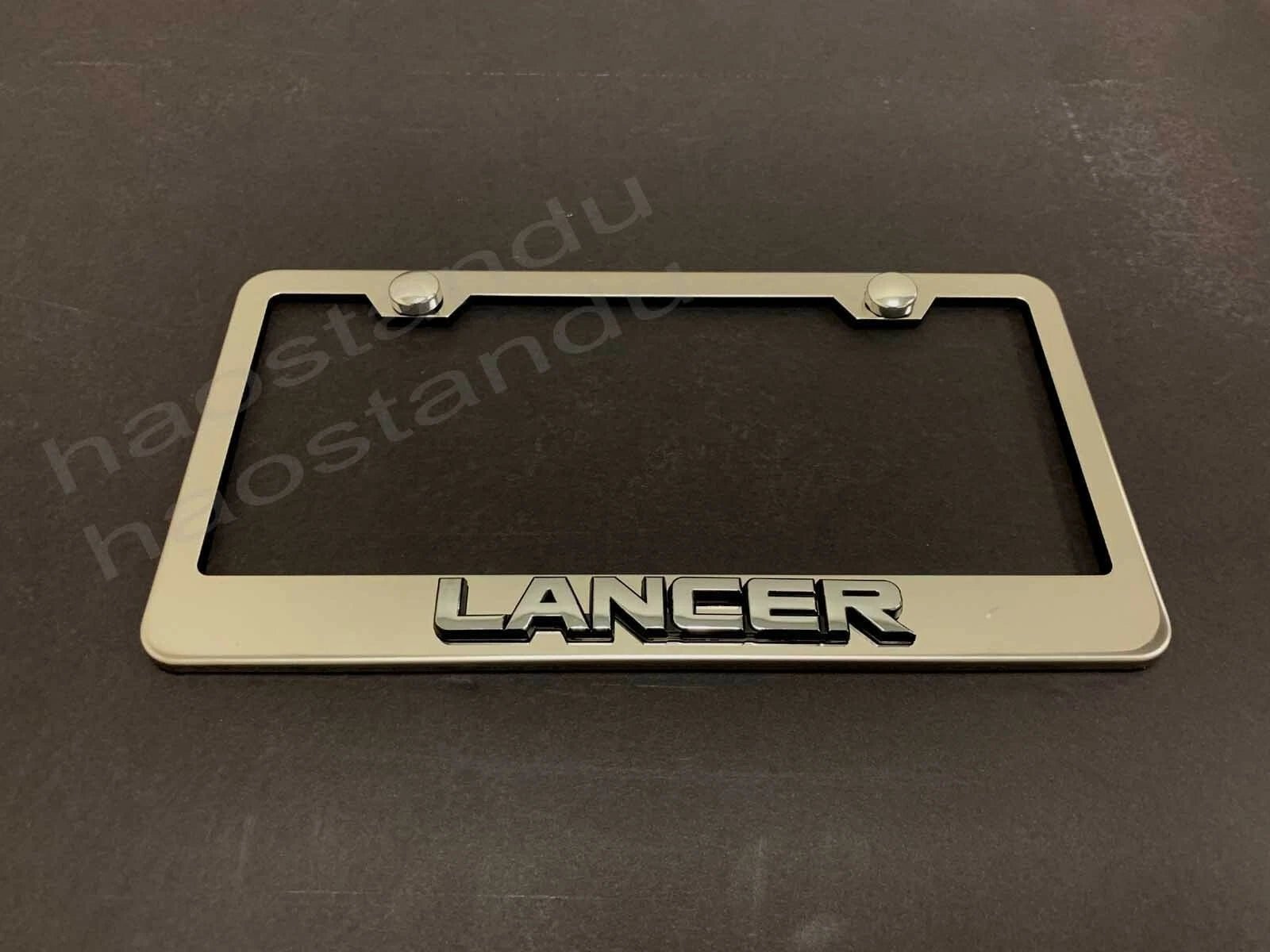 1x LANCER 3D Emblem STAINLESS STEEL License Plate Frame RUST FREE ...