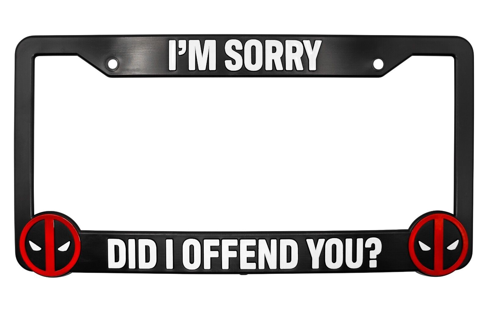 Deadpool "Did I Offend You?" 3D Raised License Plate Frame