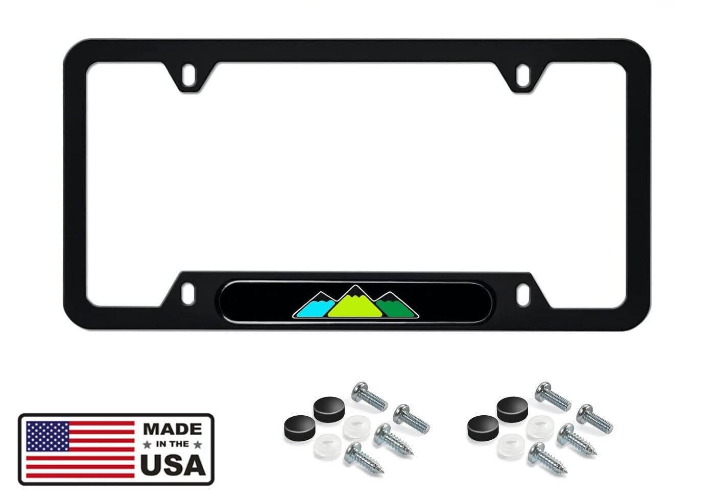 Toyota retro Mountain TRD tri color Stainless Steel license plate frame ...