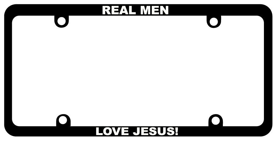Real Men Love Jesus License plate frame Christian 2170 Mod-GRAPH9856236 ...