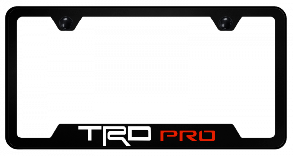 Toyota TRD Pro Logo Polycarbonate Notched License Plate Frame Official ...