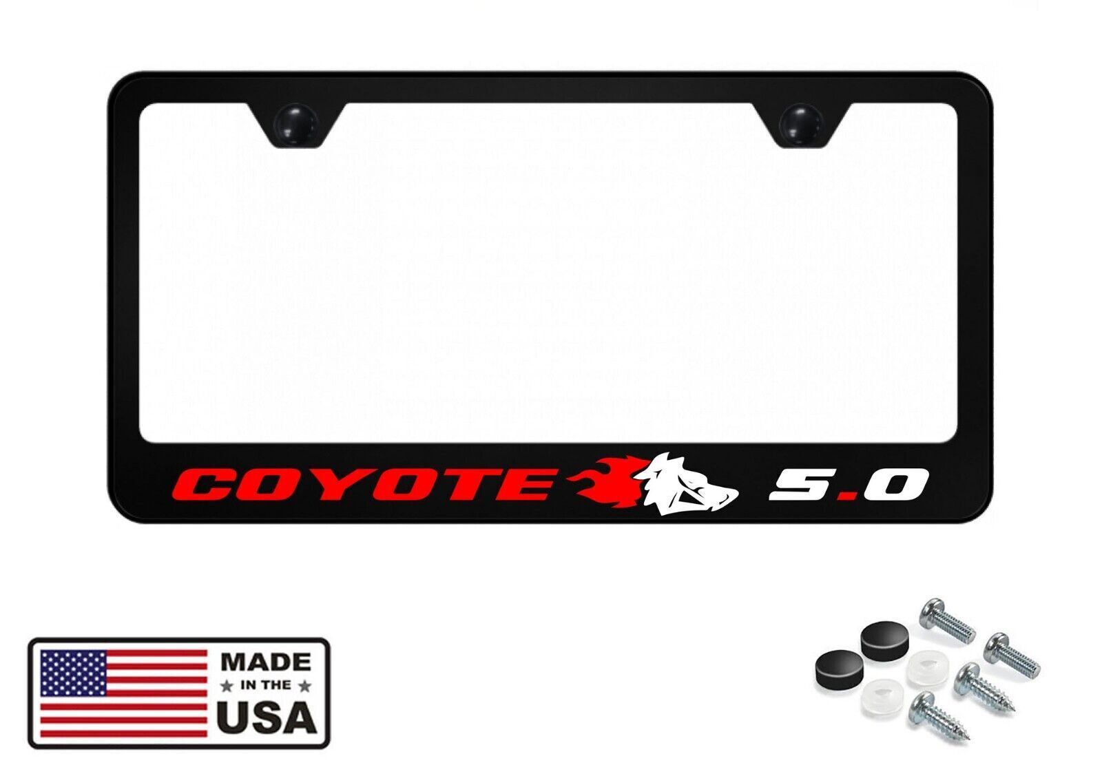 Ford Mustang Coyote Badge Stainless Steel License Plate Frame for 5.0 ...