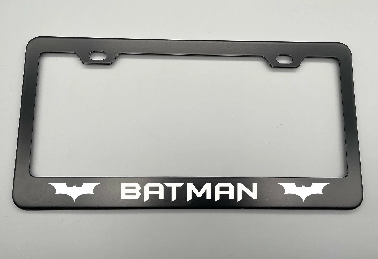 laser engraved batman dark knight BLACK Stainless Metal License Plate Frame