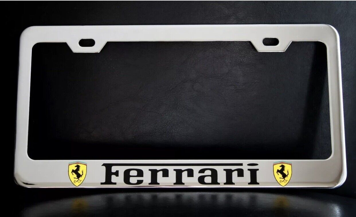 "FERRARI" Stainless Steel License Plate Frame