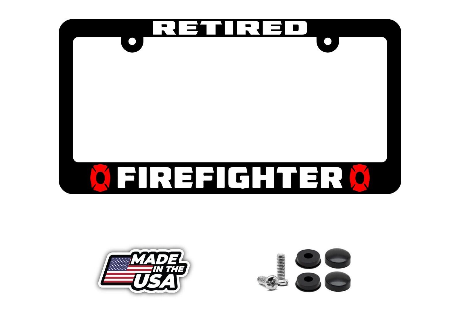 Firefighter Retired license Plate Frame – License Plate Frame