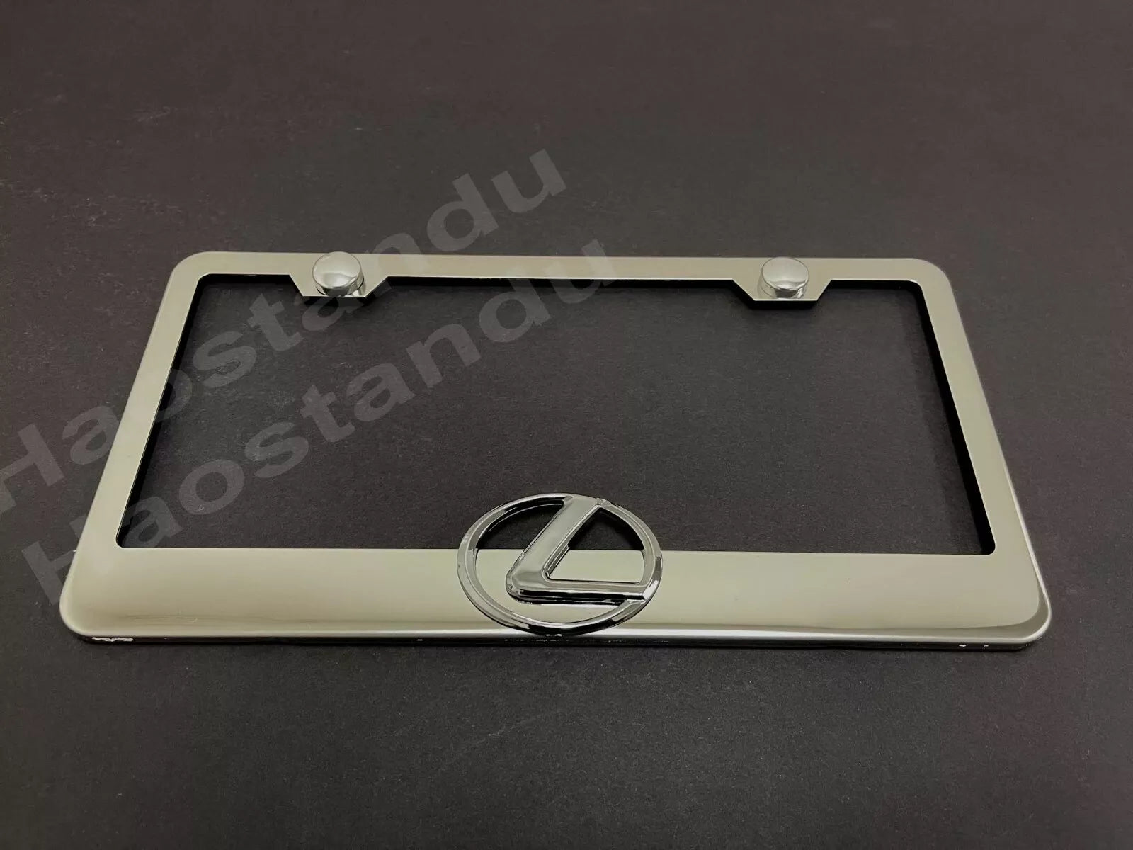1x Lexus LOGO 3D Emblem STAINLESS STEEL License Plate Frame RUST FREE ...
