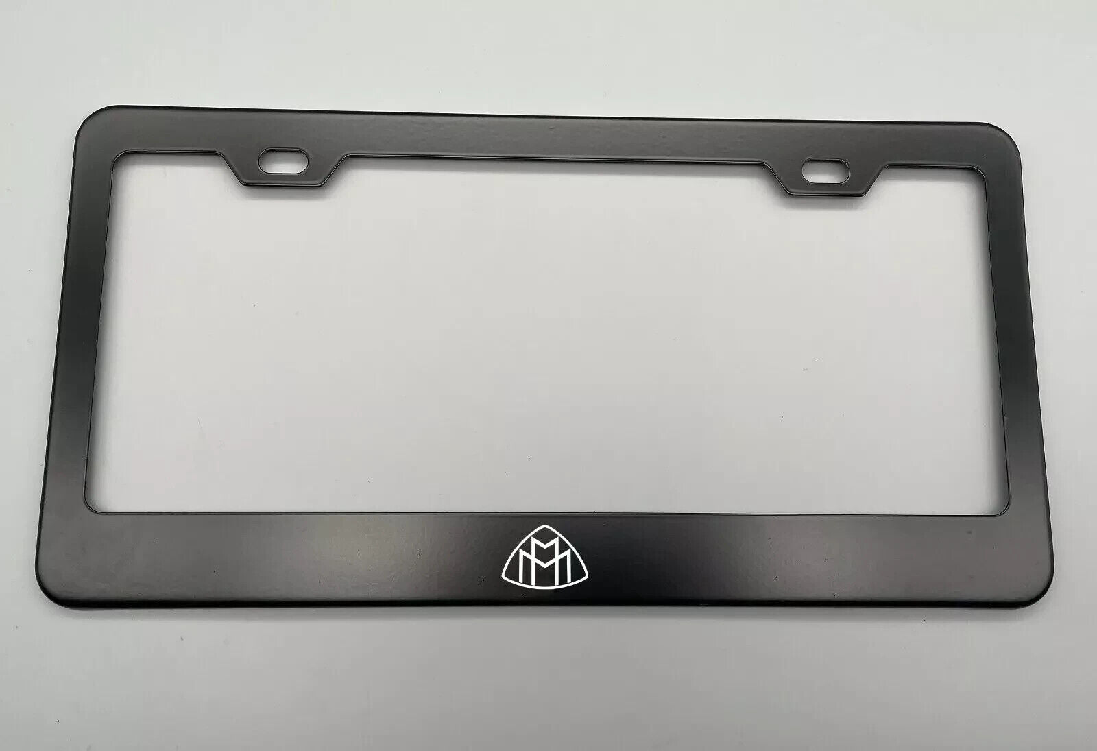 laser engraved Maybach logo BLACK Stainless Metal License Plate Frame