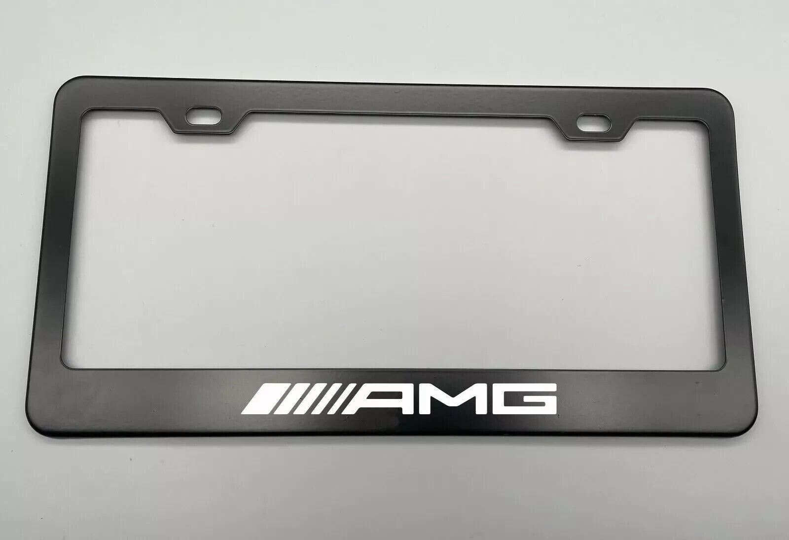 Laser Engraved Mercedes Benz AMG Stainless Steel Black LICENSE PLATE ...