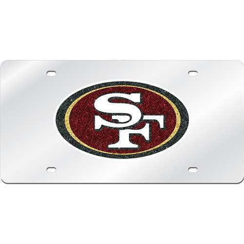 NFL San Francisco 49ers Logo Mirrored License Plate – License Plate Frame