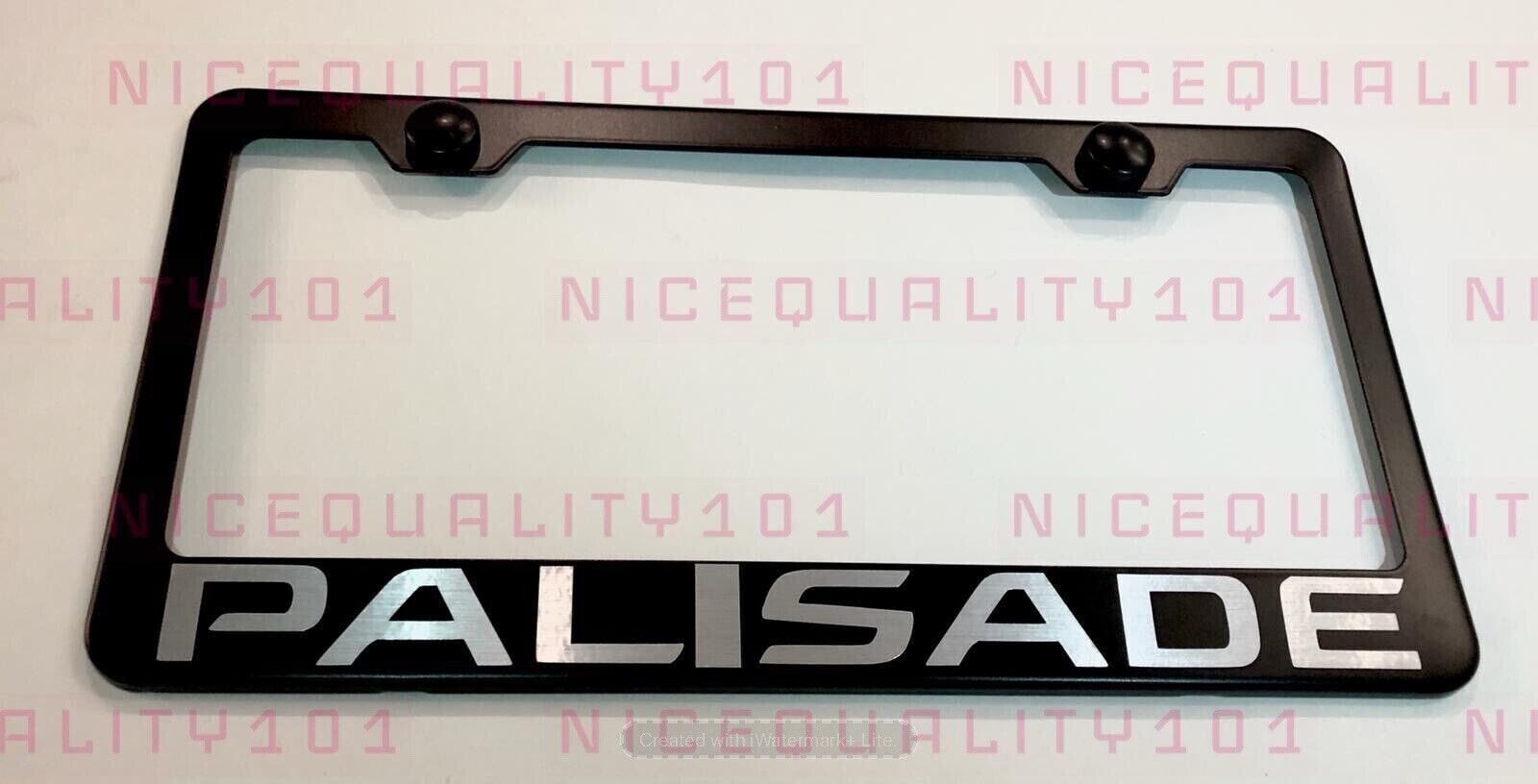 Palisade Stainless Steel Finished License Plate Frame Holder Rust Free
