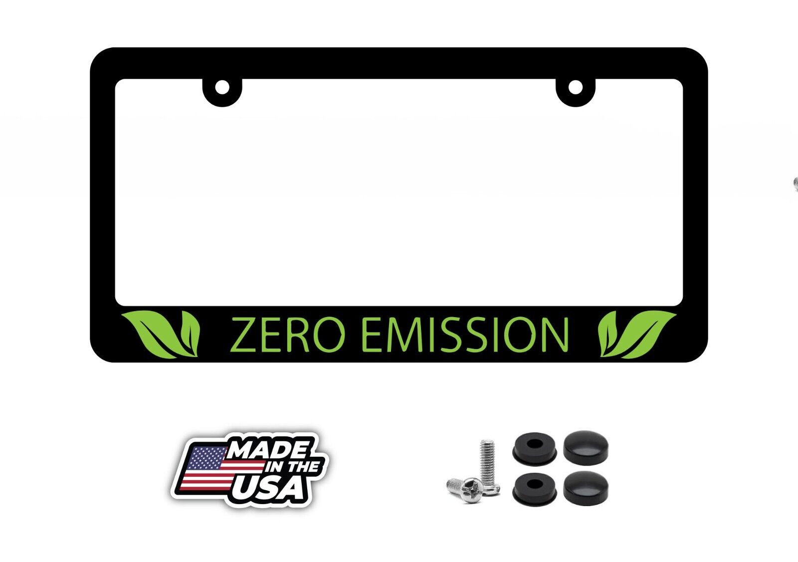 Zero Emissions Electric Car Vehicle EV Green Clean Energy License Plate ...