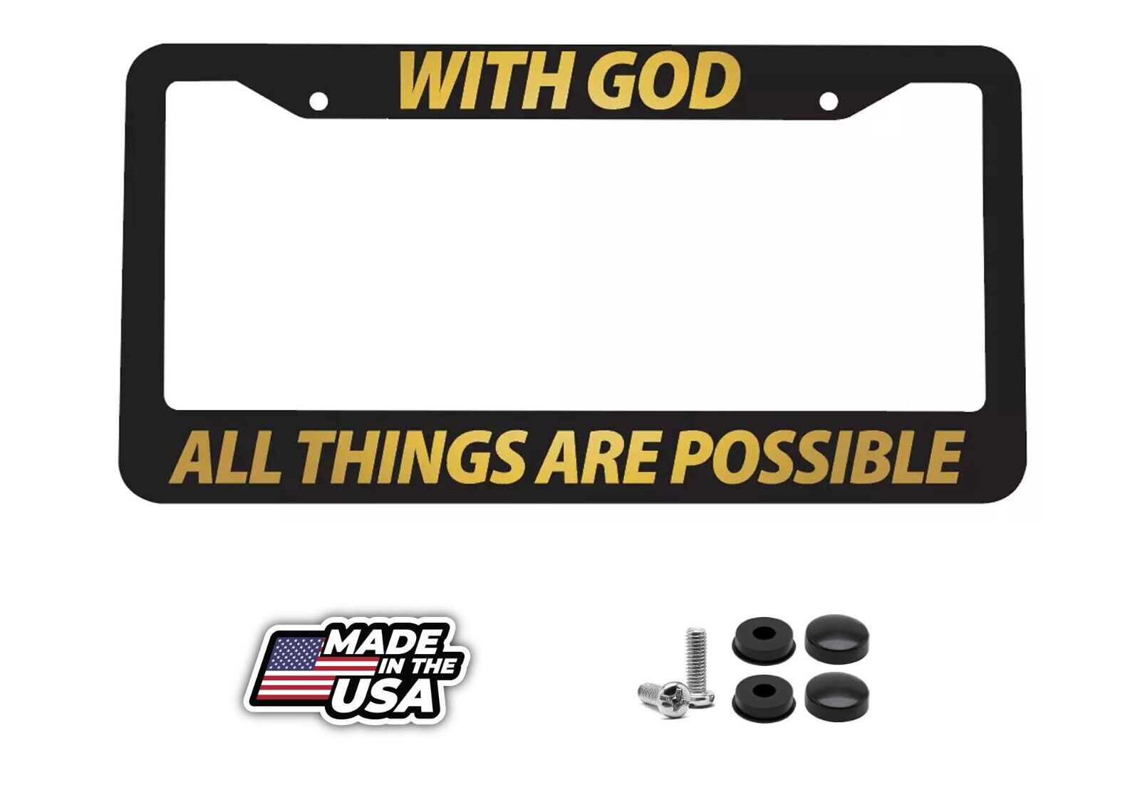 With God All Things Are Possible Jesus Christ Holy Bible License Plate ...