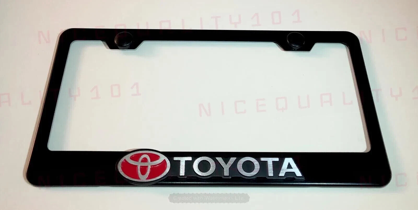 3D Toyota Camry Stainless Steel Black Finished License Plate Frame