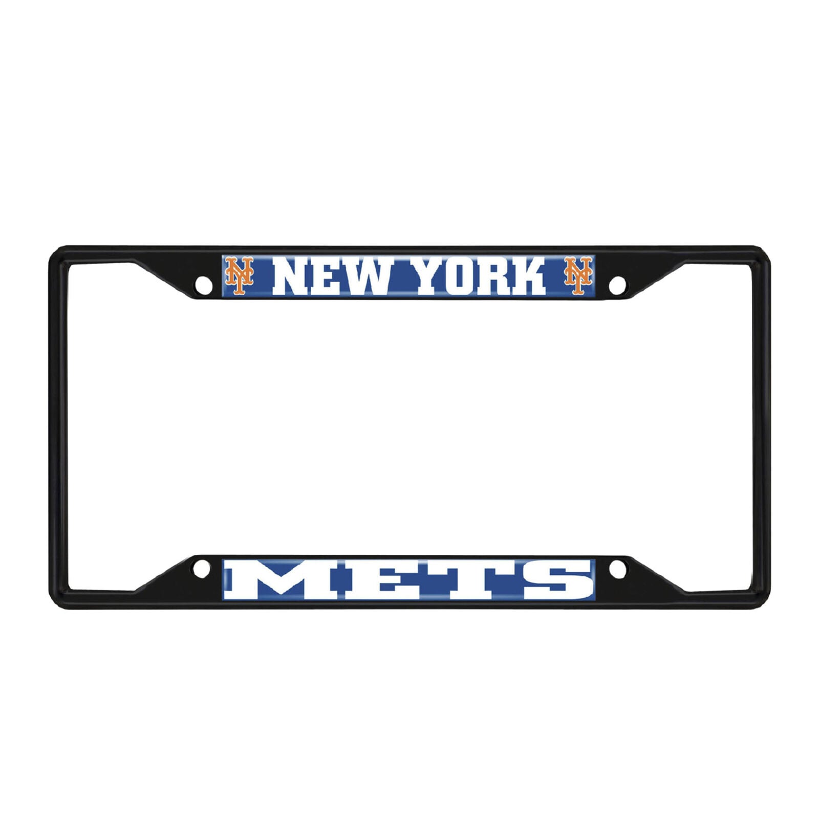 MLB New York Mets Black Metal License Plate Frame