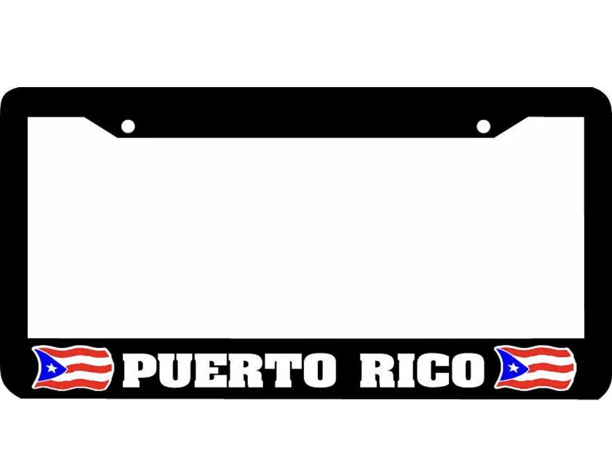 Puerto Rican Car Accessories Black License Plate Frame With PUERTO RICO ...