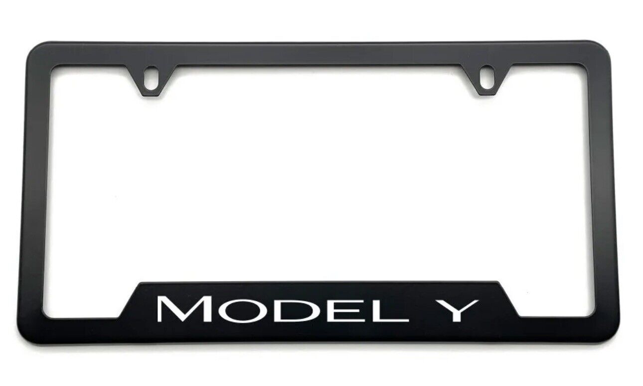 Model Y laser engraved Stainless License Plate Frame B fit Tesla rust free