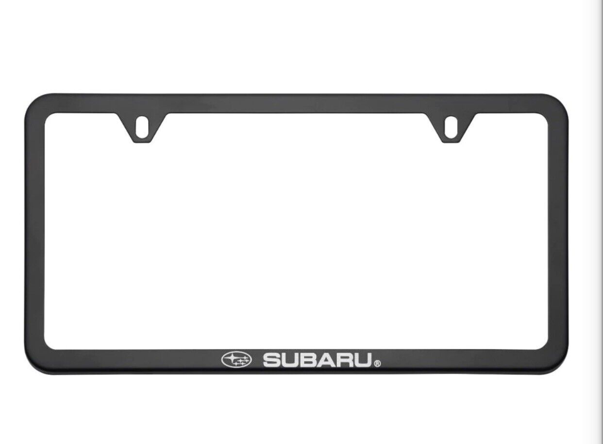 SUBARU LOGO SLIM LINE BLACK LICENSE PLATE FRAME Wrx Sti + NEW – License ...