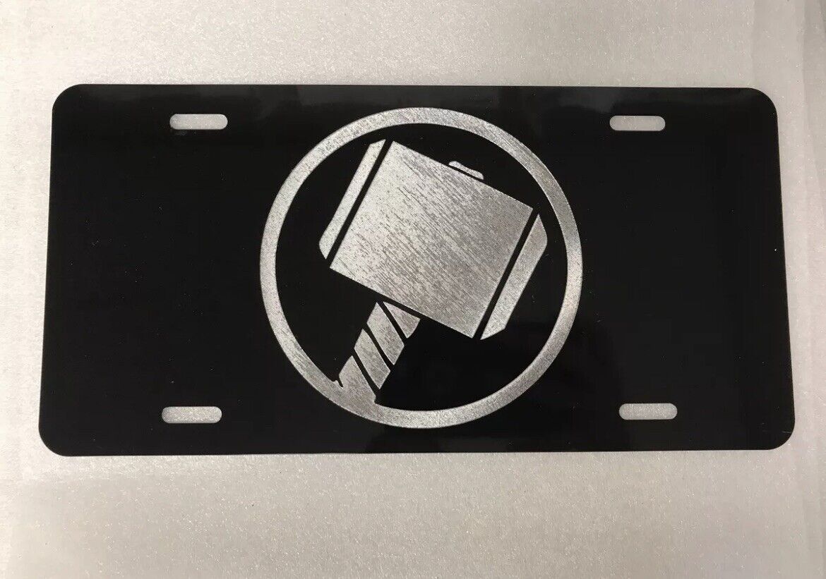 Thor Logo Car Tag Diamond Etched on Aluminum License Plate – License ...