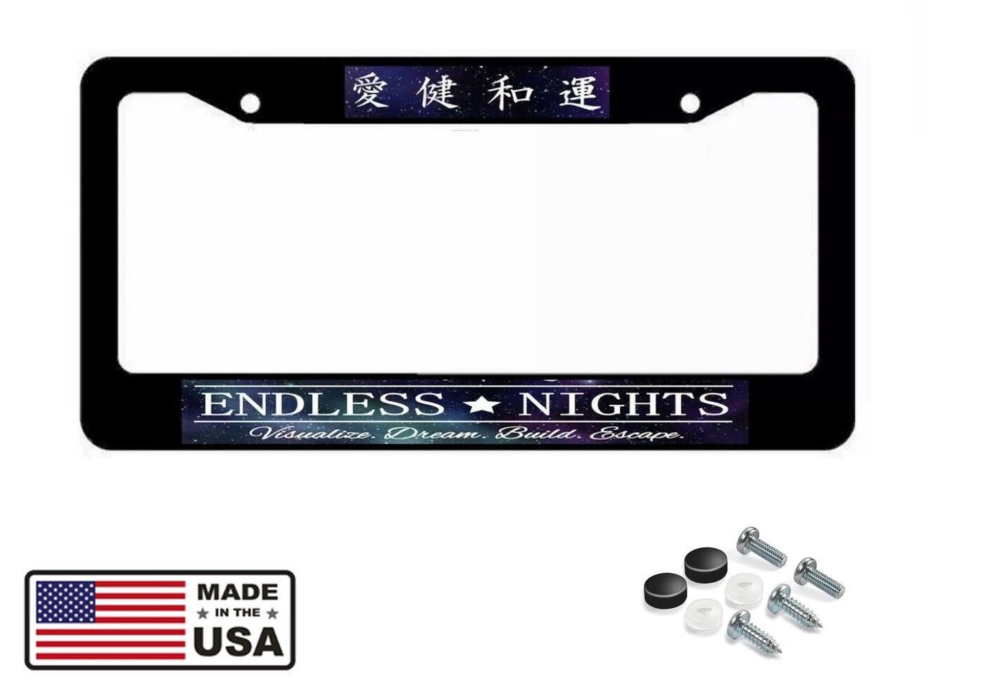 Endless Nights JDM Racing Drifting Tuner Japanese License Plate Frame