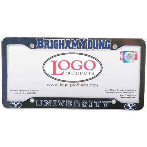 NCAA Byu Cougars Chrome Plastic License Plate Frame