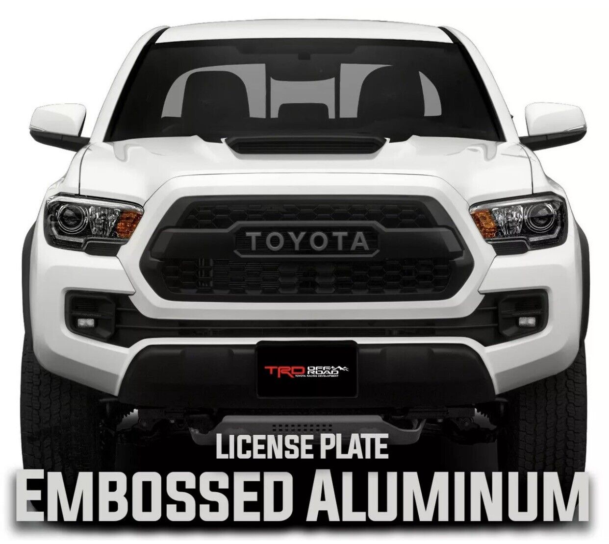 TRD OFF ROAD License Plate EMBOSSED ALUMINUM / Metal Toyota Racing ...