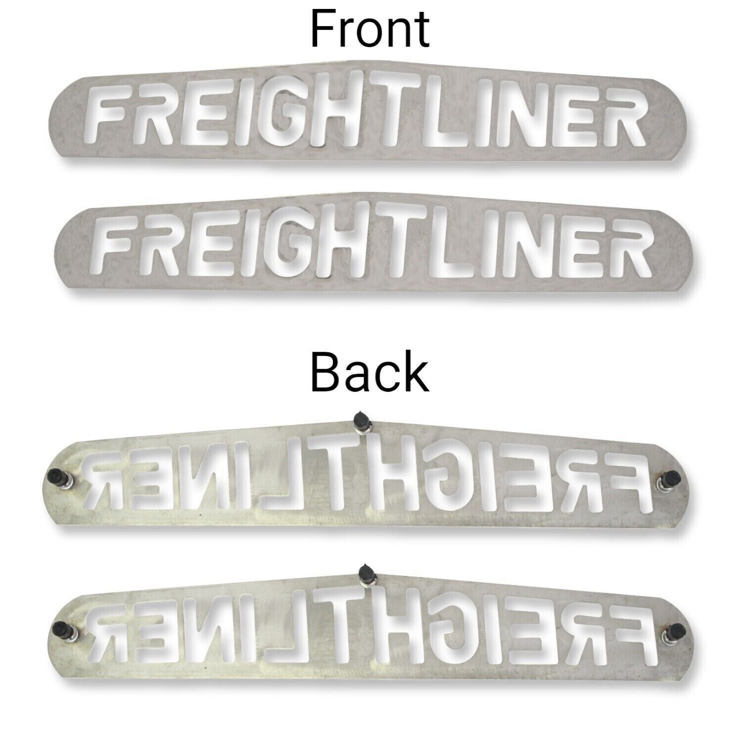 Freightliner Bottom Mud Flap Plates Semi Truck 24" x 4" Chrome 3 Stud 1 ...