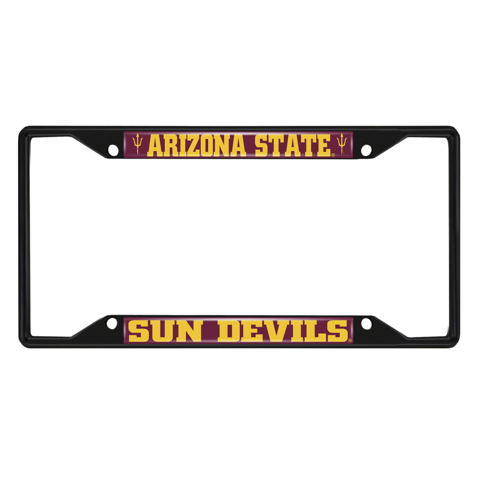 NCAA Arizona State Sun Devils Black Metal License Plate Frame