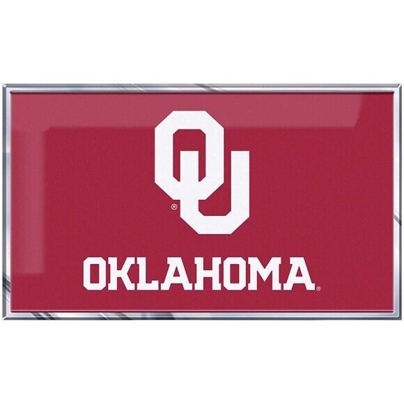 NCAA Oklahoma Sooners Color Flag Auto Emblem – License Plate Frame