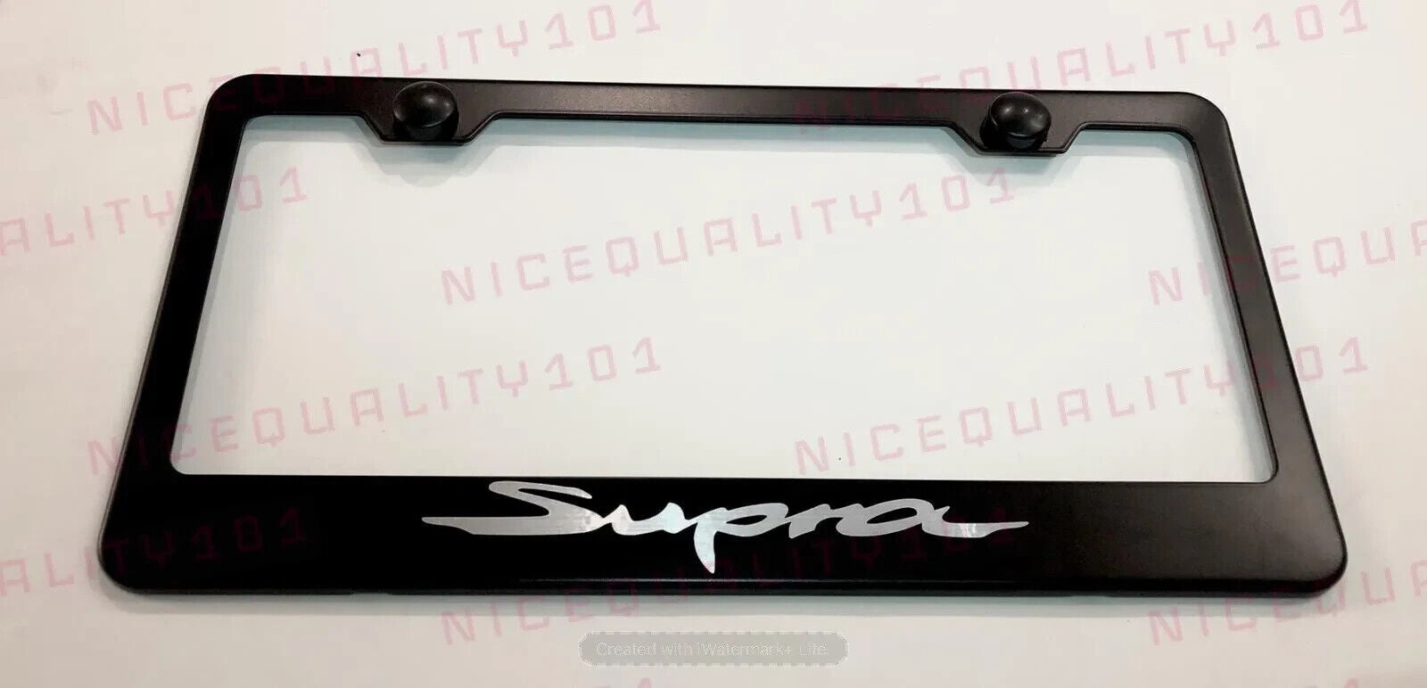 Supra Stainless Steel Chrome Finished License Plate Frame Holder