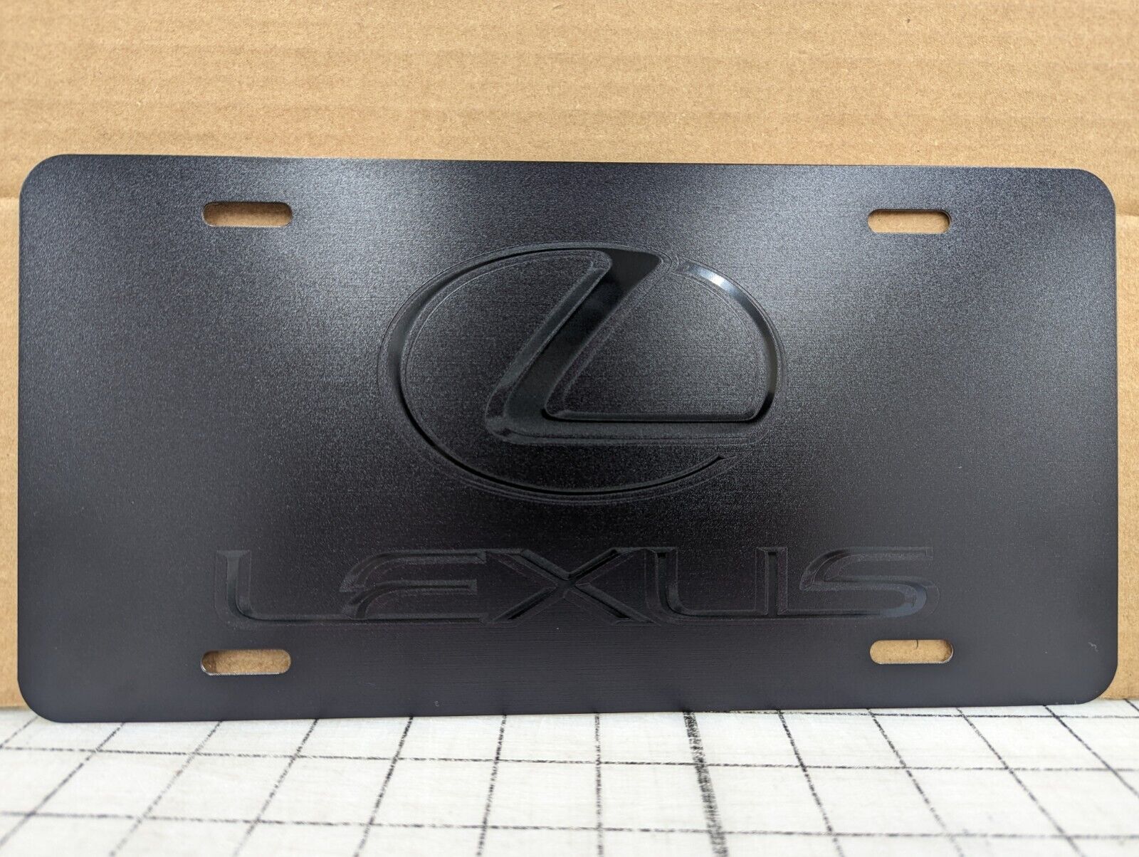 LEXUS LOGO BLACKED OUT LOOK MURDERED VEHICLE LICENSE PLATE FRONT CAR T ...