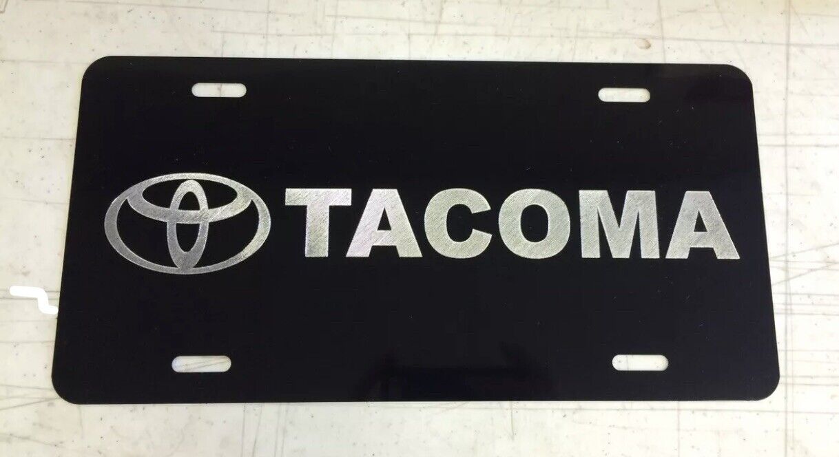 TOYOTA TACOMA LOGO Car Tag Diamond Etched on Aluminum License Plate ...