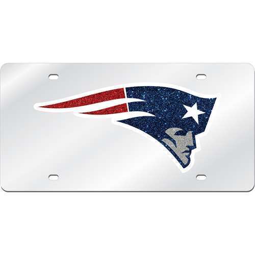 NFL New England Patriots Logo Mirrored License Plate – License Plate Frame