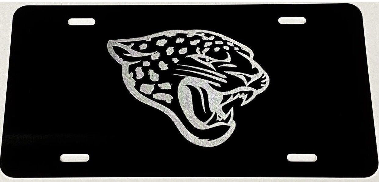 True Engraved Jacksonville Jaguars Car Tag Diamond Etched Front License ...