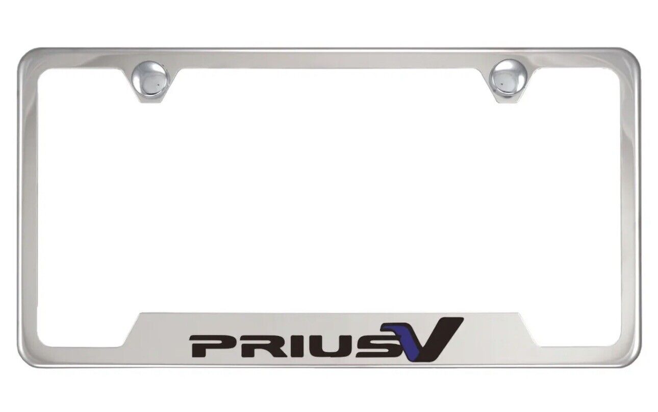 Chrome License Plate Frame for Toyota PriusV, Prius V