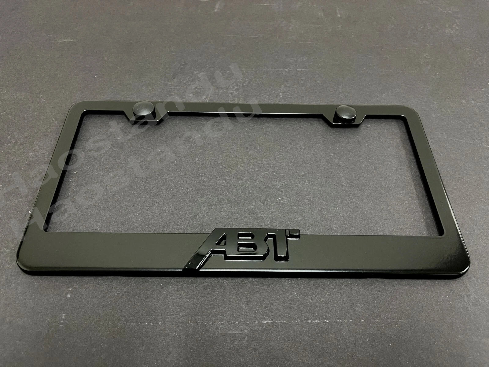 1x ABT Sportsline 3D Emblem BLACK Stainless License Plate Frame RUST ...