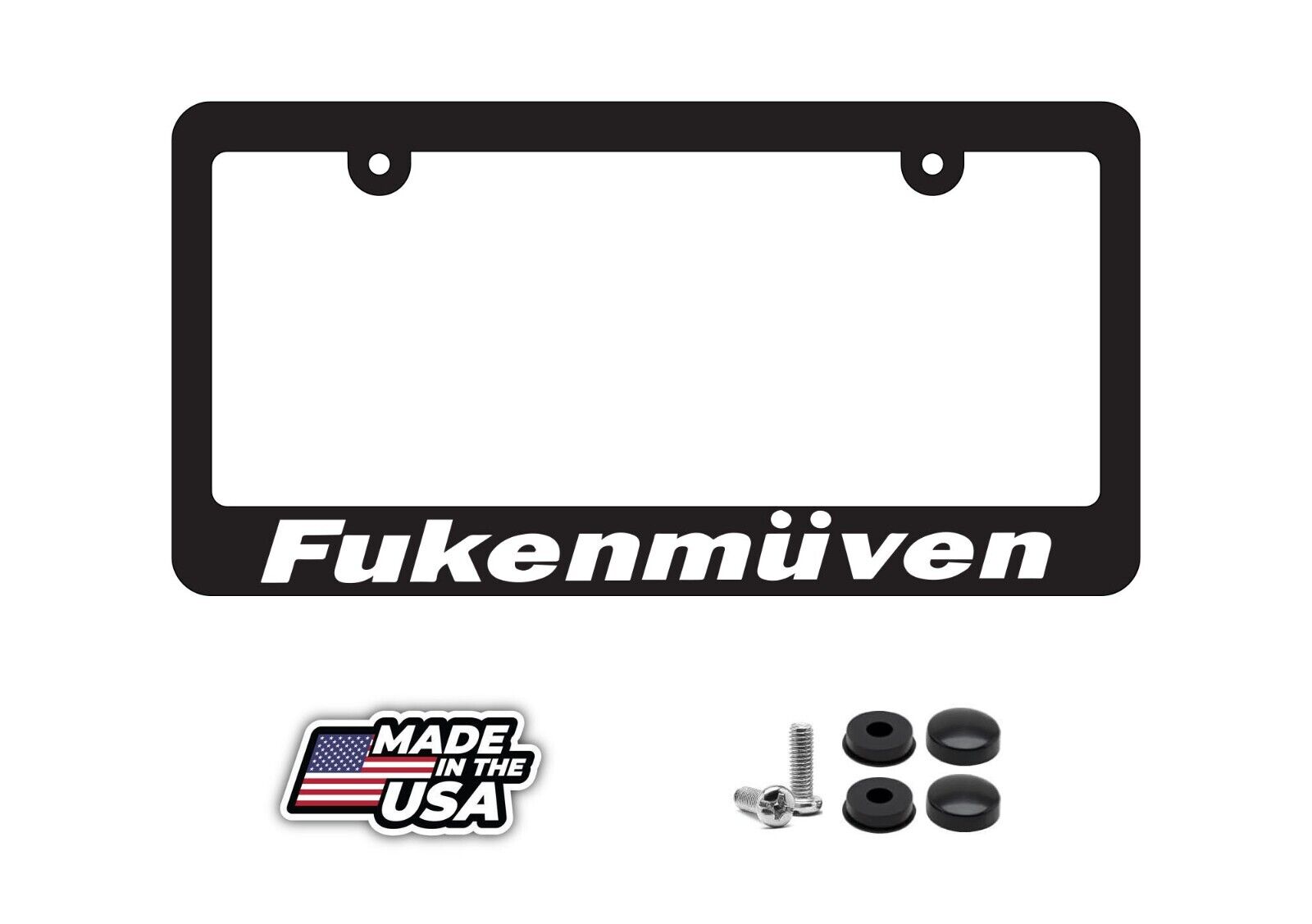 🔥 FUKENMUVEN CAR LICENSE Plate Frame COVER JDM EURO LOW FUNNY NEW ...