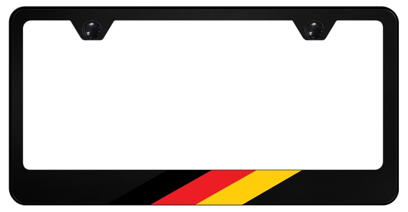 German License Plate Frame holder Germany Flag Car Parts BLACK Metal Auto