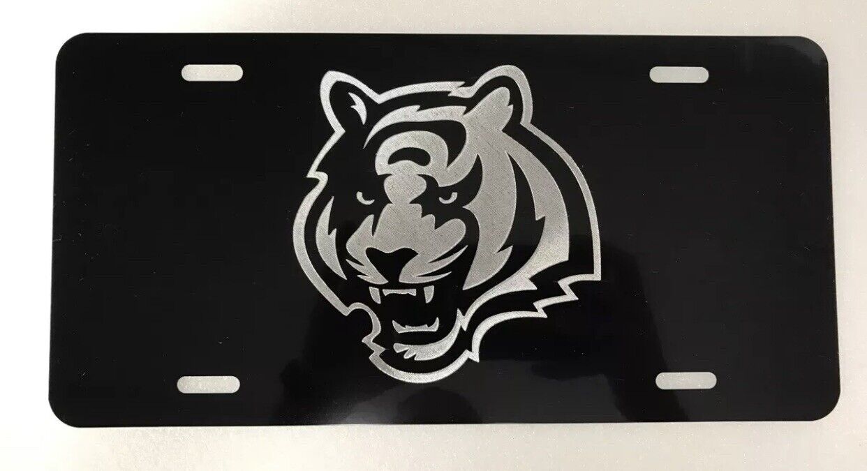 Cincinnati Bengals LOGO Car Tag Diamond Etched on Aluminum License ...