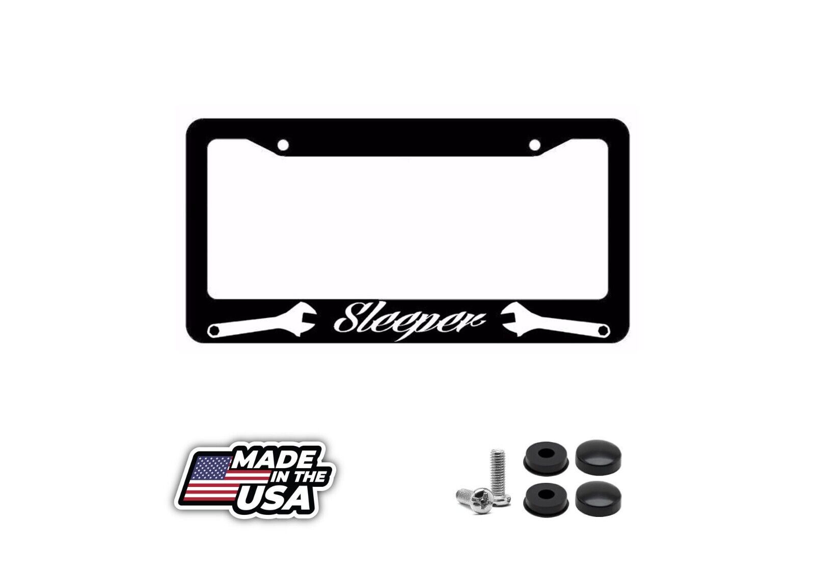 JDM Sleeper White Race Drift Low Turbo Black License Plate Frame ...
