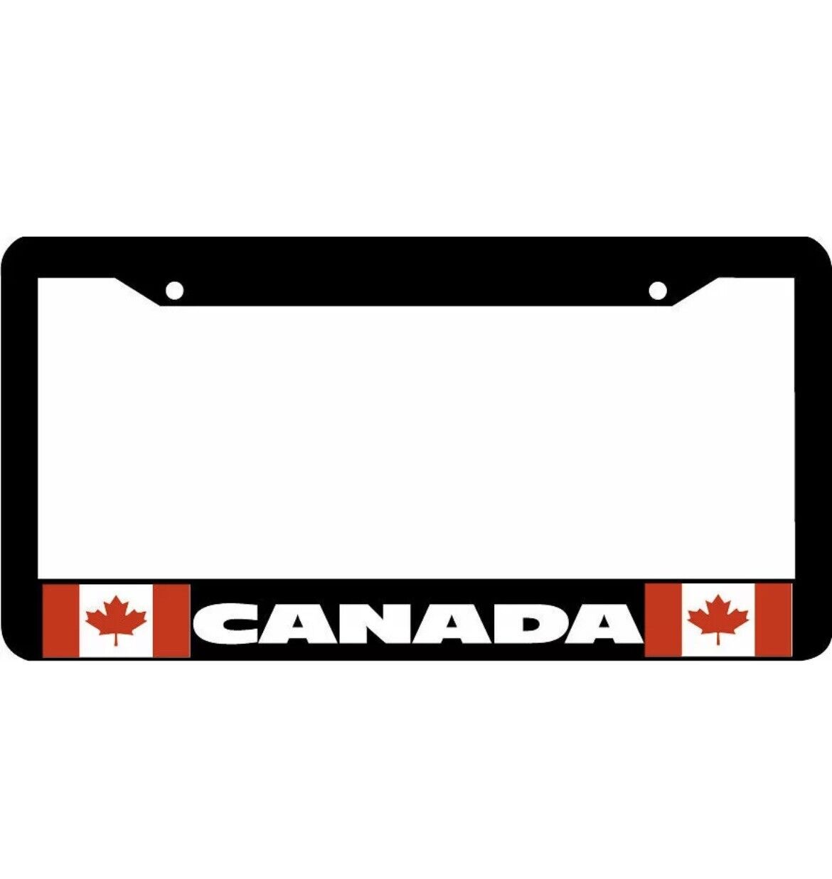 BLACK CANADA CANADIAN flag License Plate Frame