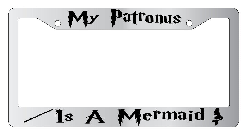 My Patronus Is A Mermaid Chrome METAL License Plate Frame For Harry ...