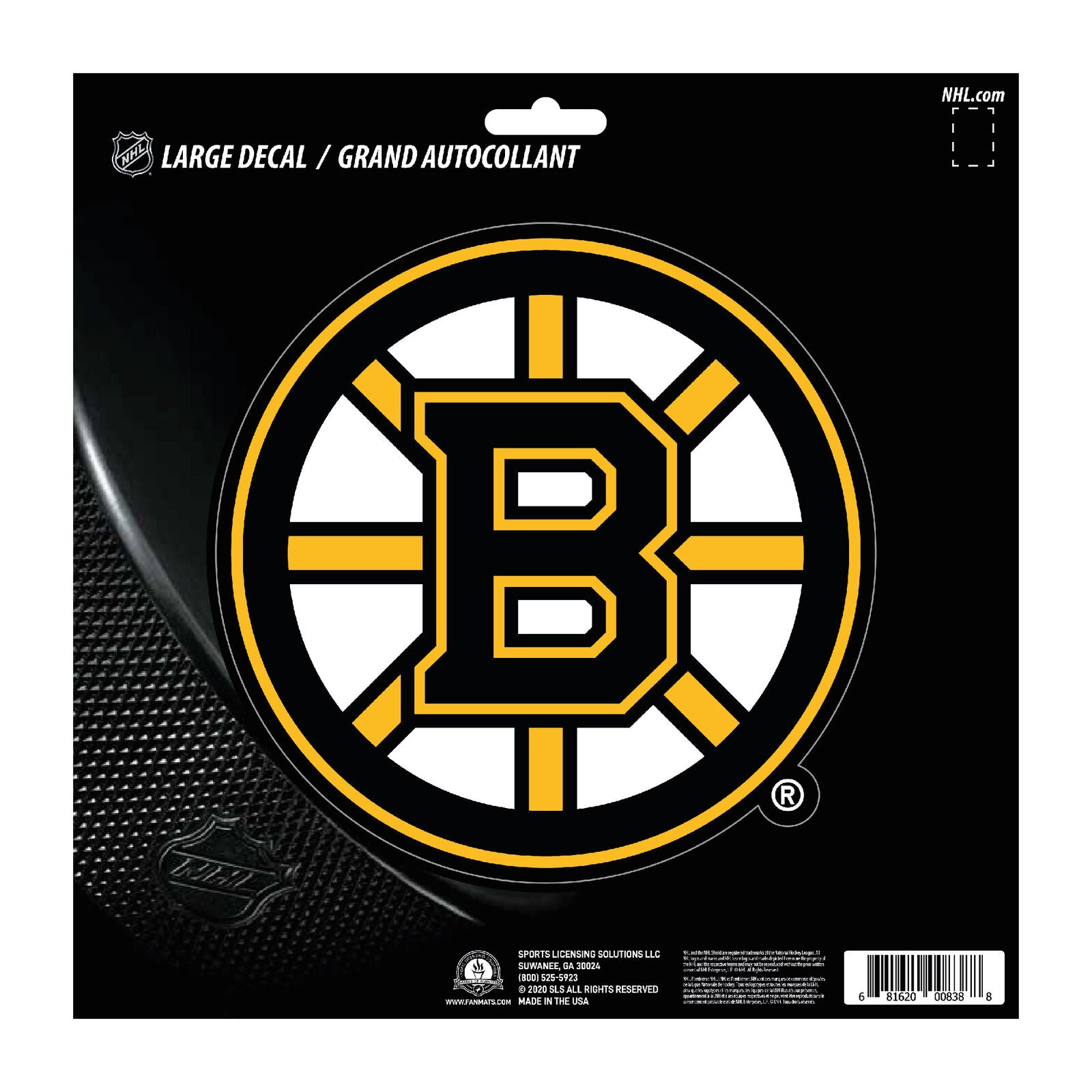 NHL Boston Bruins Decal Large 8"X8" Auto RV Boat Cooler Luggage ...