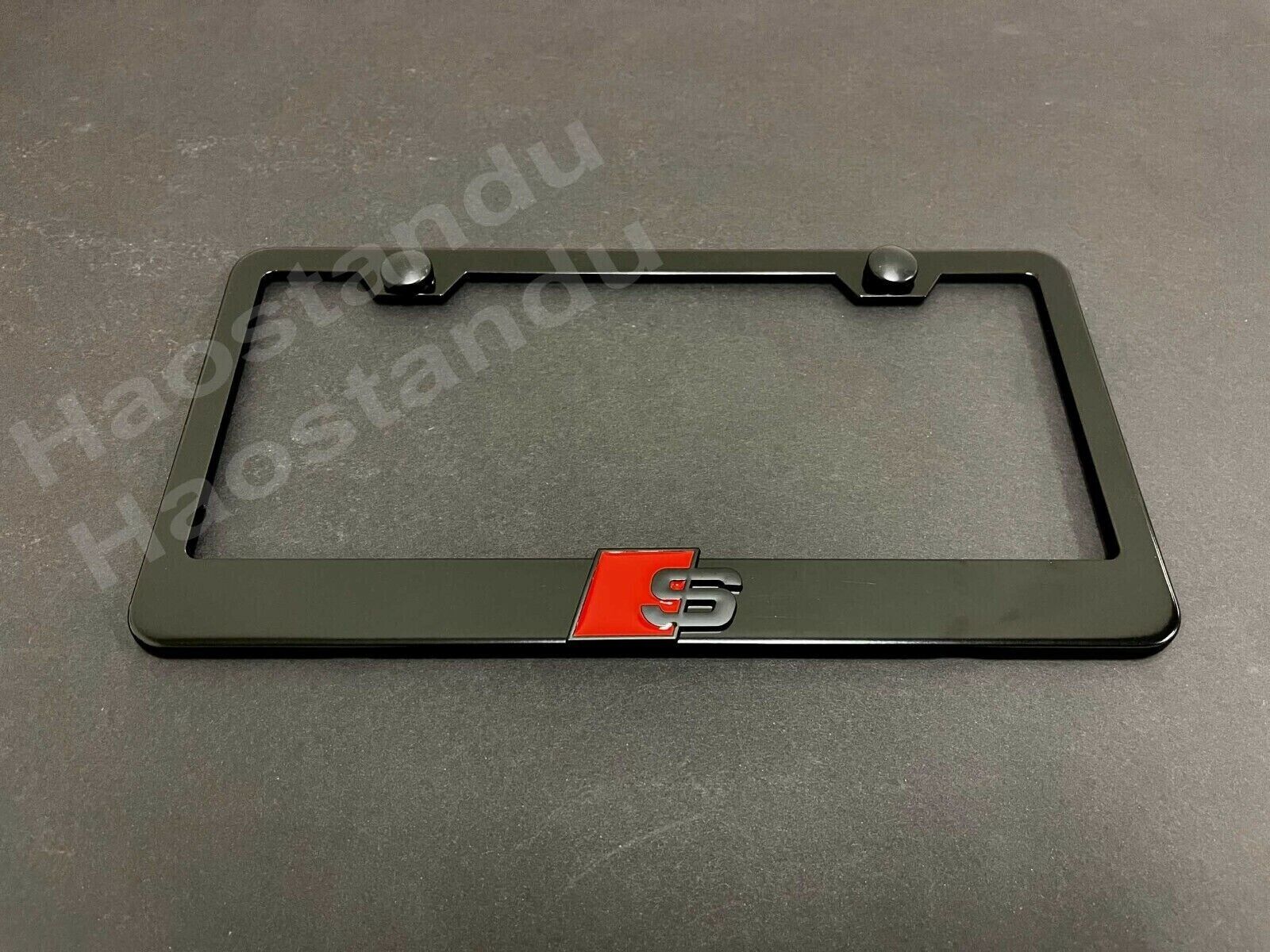 1x (BR) "S SPORT LOGO" 3D Emblem Badge BLACK Stainless Metal License ...